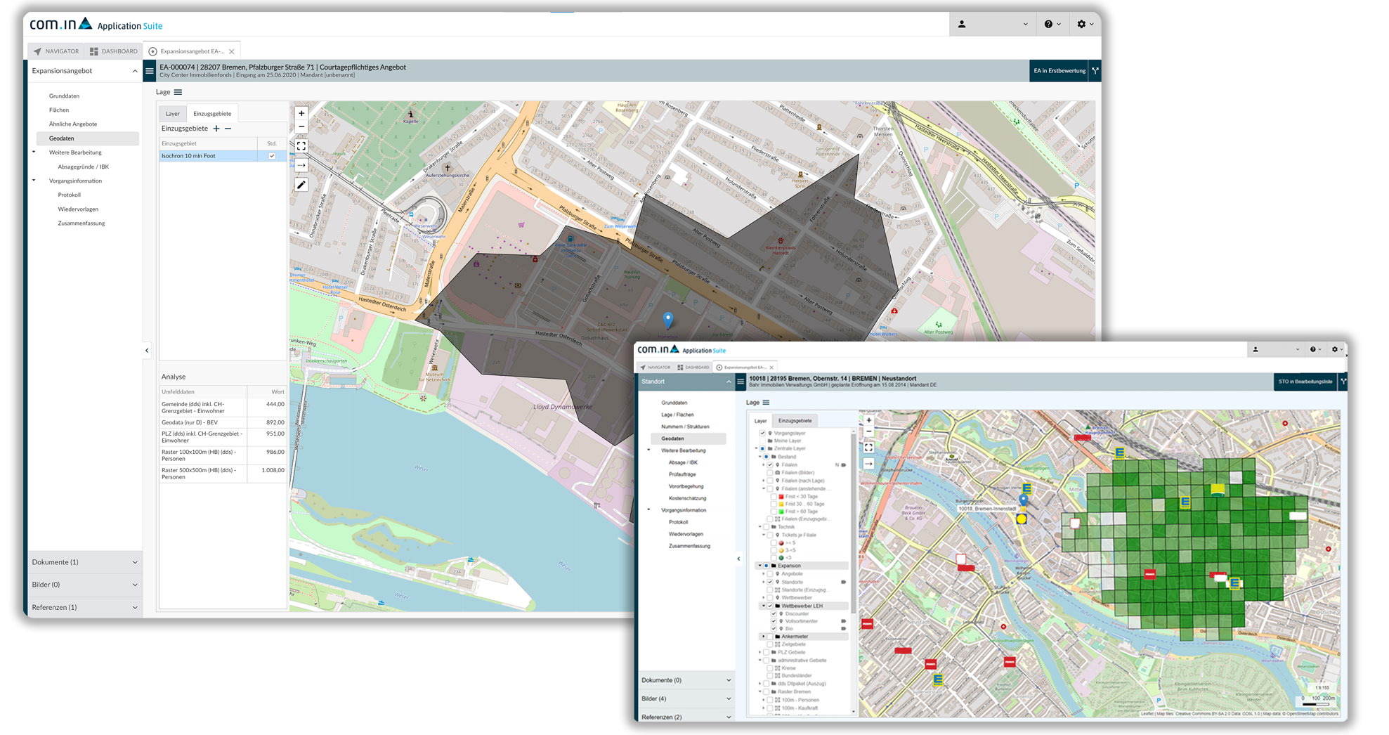 Expansionsmanagement mit der Software com.TRADENET